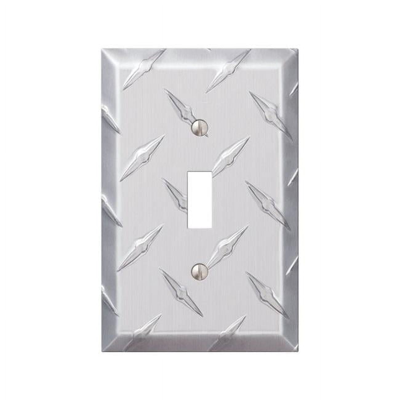 955T Wallplate Diamond Plate 1 Toggle - Polished Chrome - Walmart.com