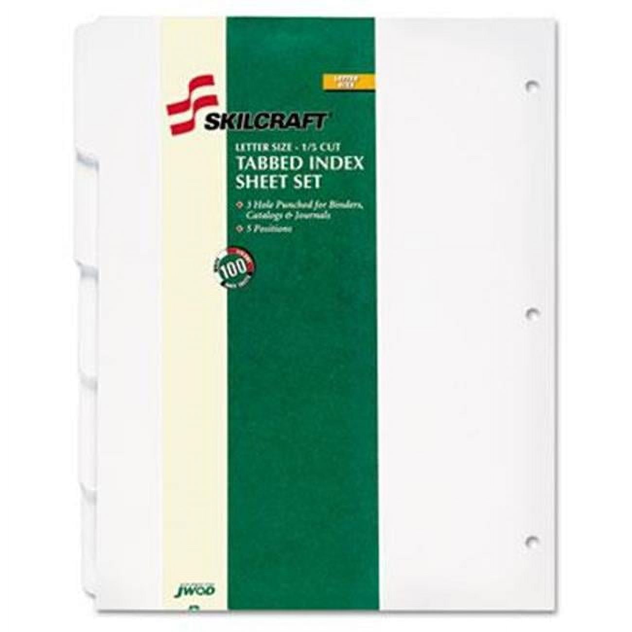 9594441 7530009594441 1 by 5 Cut Letter Size Tabbed Index Sheet Sets ...