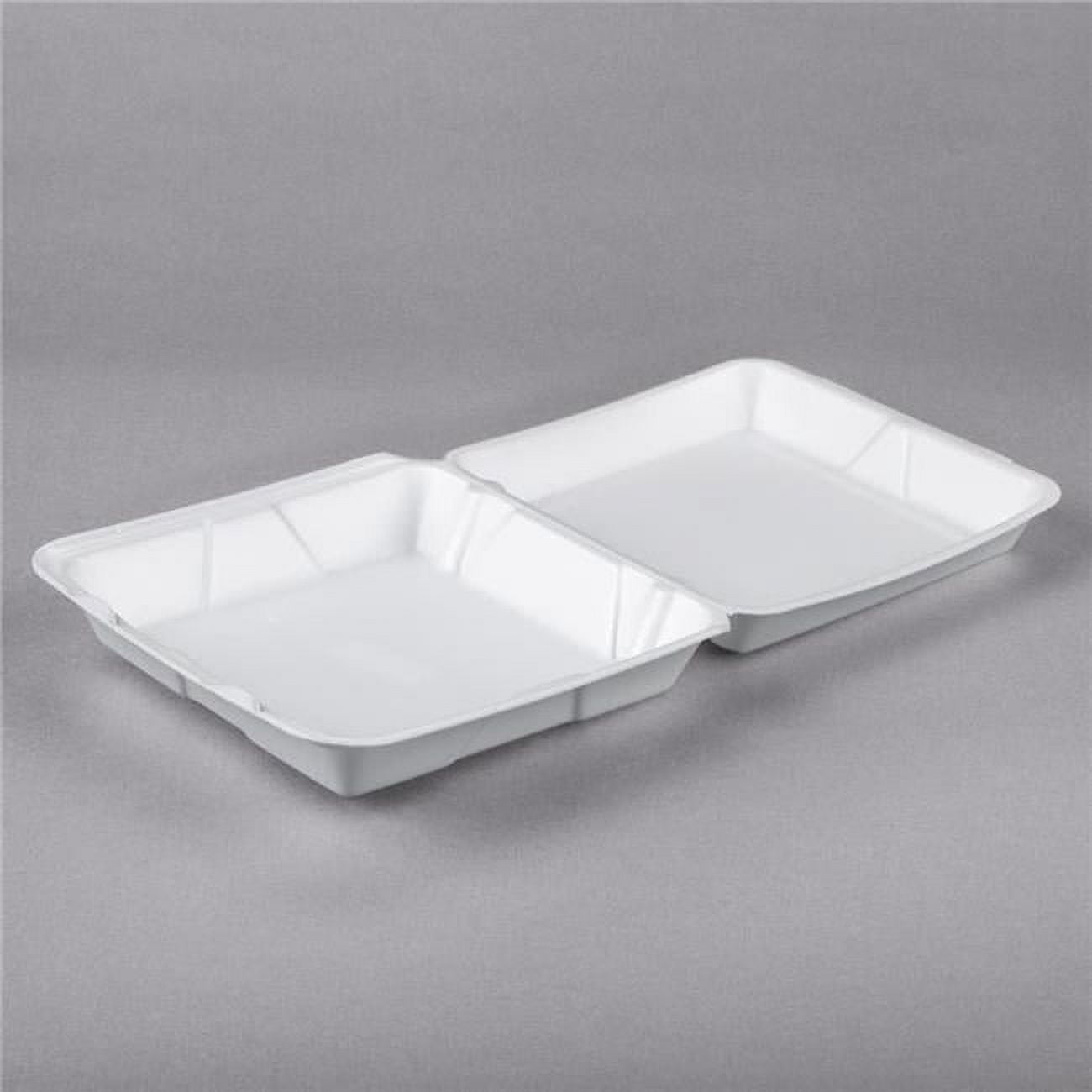 95HT1R CPC 1-Compartment Container White Hinged Foam Lid - Large - Case ...