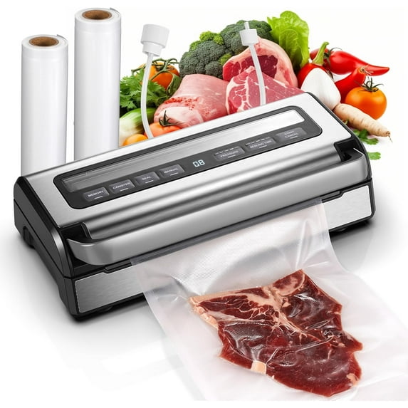 95KPa Automatic Vacuum Sealer 9-in-1 Food Sealer for Dry Moist Liquid ...