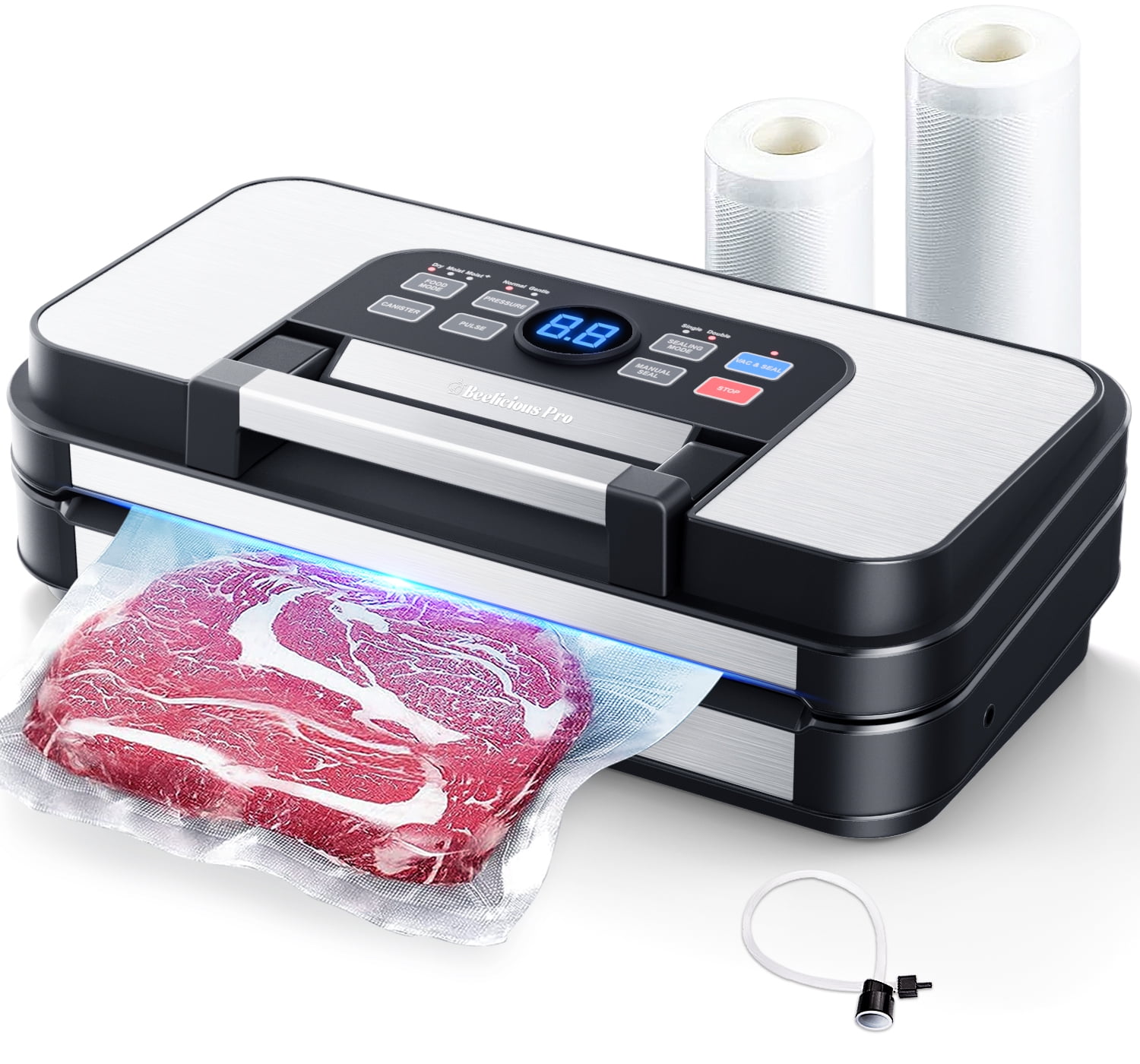 95Kpa Powerful Vacuum Sealer, Aeitto Food Sealer with 10-in-1 Functions ...