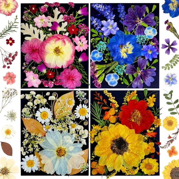 95Pcs Pressed Dried Flowers for Resin Molds, Real Natural Bulk Dry ...