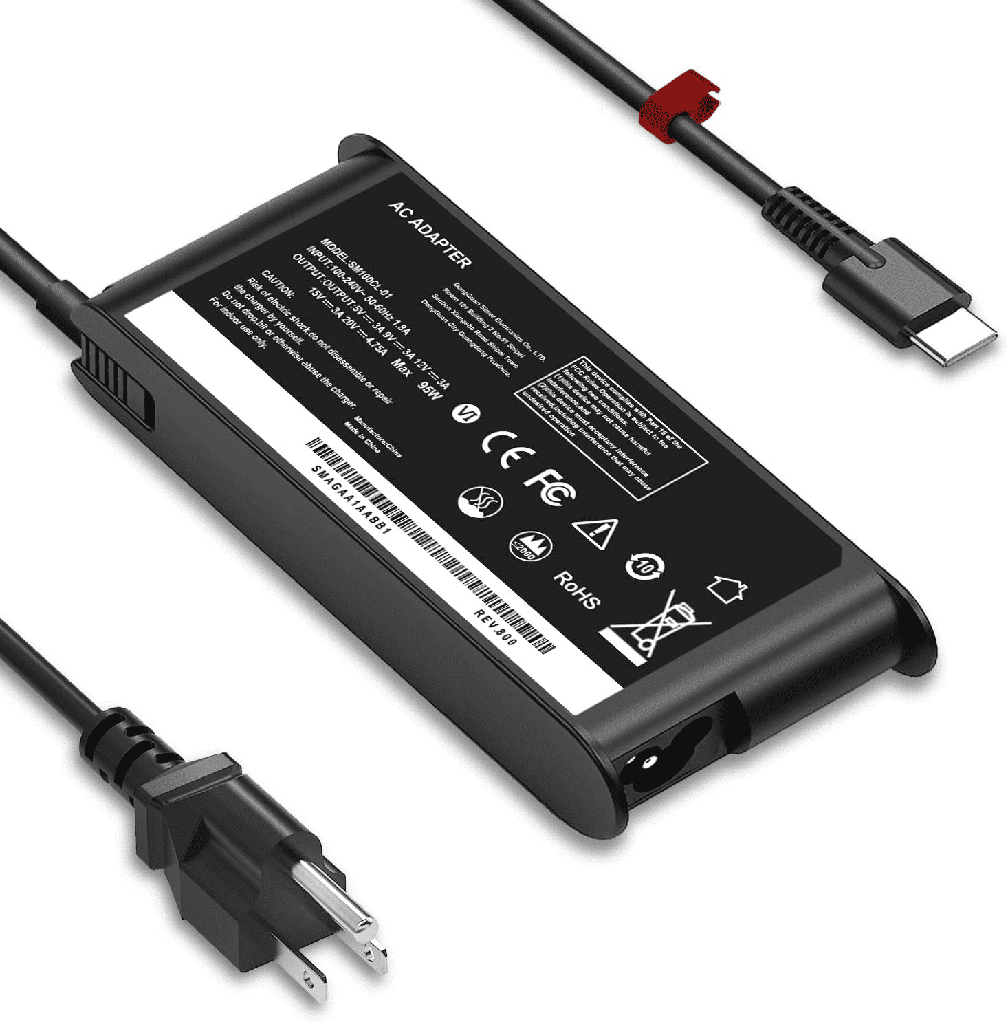 95W USB C Type-C Adapter Charger for Lenovo Thinkpad Carbon x1 5th 6th ...