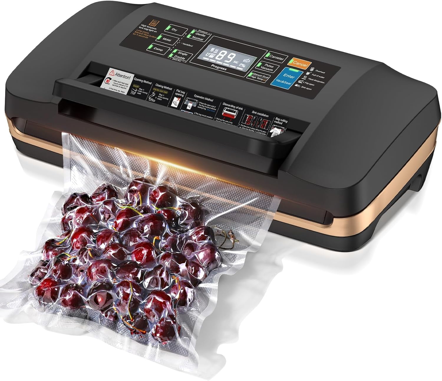 95kpa Commercial Vacuum Sealer Machine,Full Automatic Food Sealer, With ...