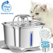 PATPET Dog & Cat Triple Filtration Water Fountain with Ultra Quiet Pump ...