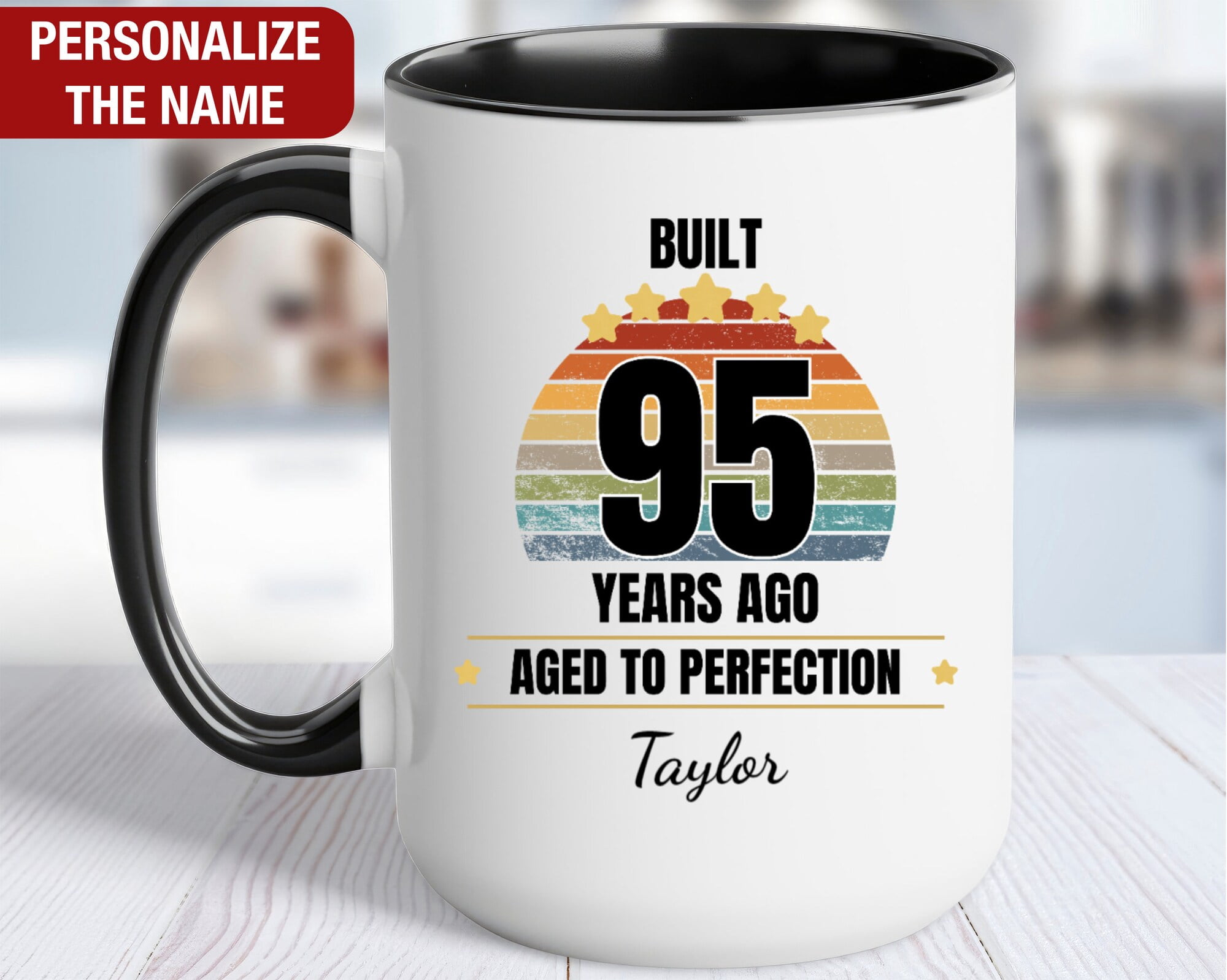 95th Birthday Gift Personalized Mug Built 95 Years Ago Gift for 95 Year ...