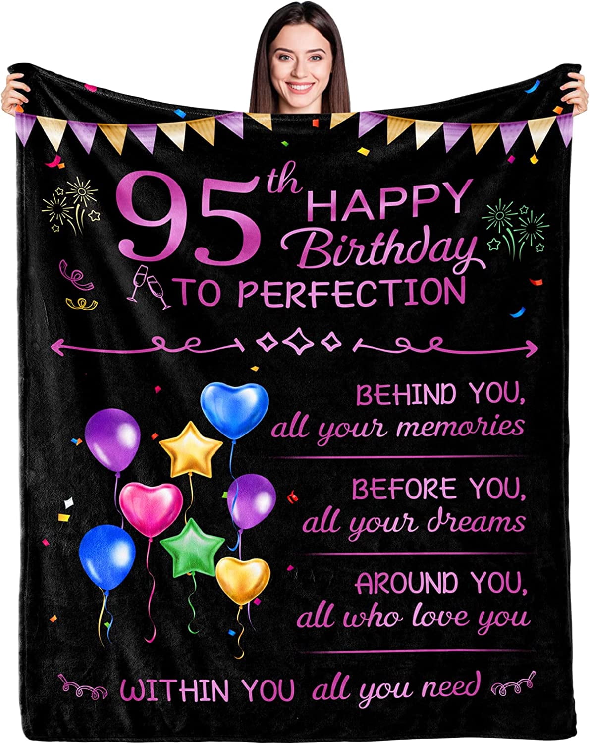95th Birthday Gifts for Women Funny 1927 Blanket for 95 Year Old Woman ...
