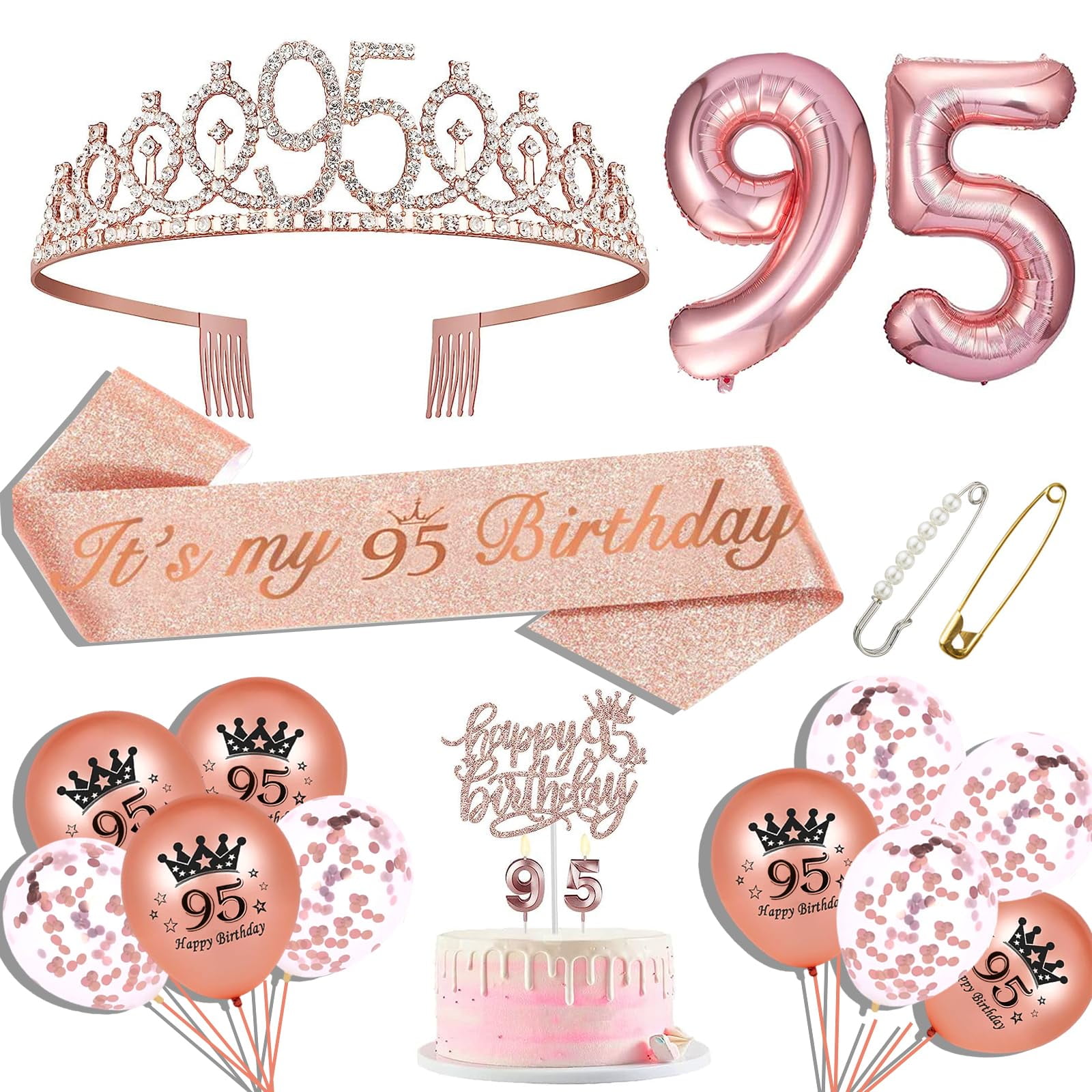 95th Birthday Party FEV6 Decorations for Women Including 95th Birthday ...
