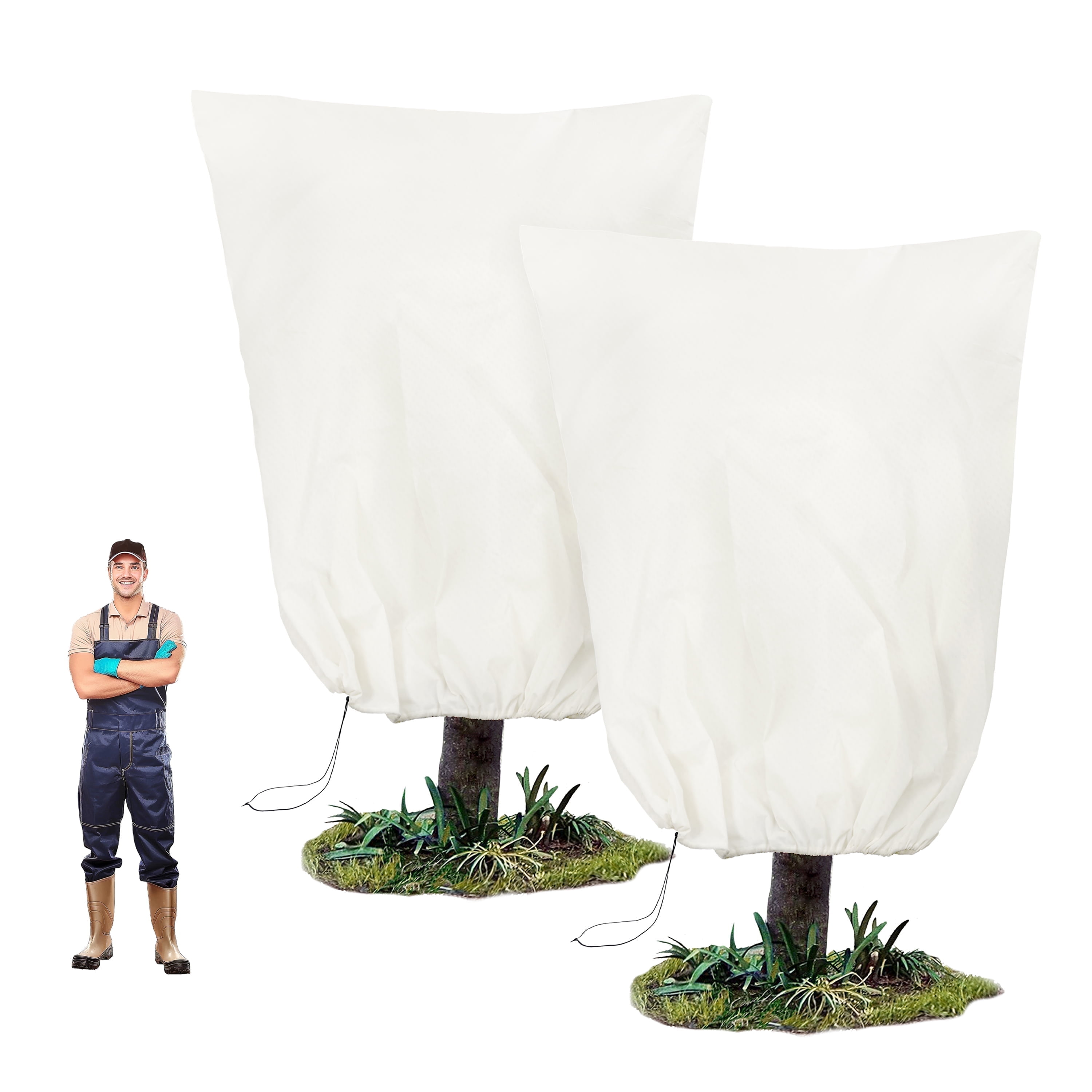 95x80 Inch 2PCS Huge Plant Covers Freeze Protection Frost Cloth for ...