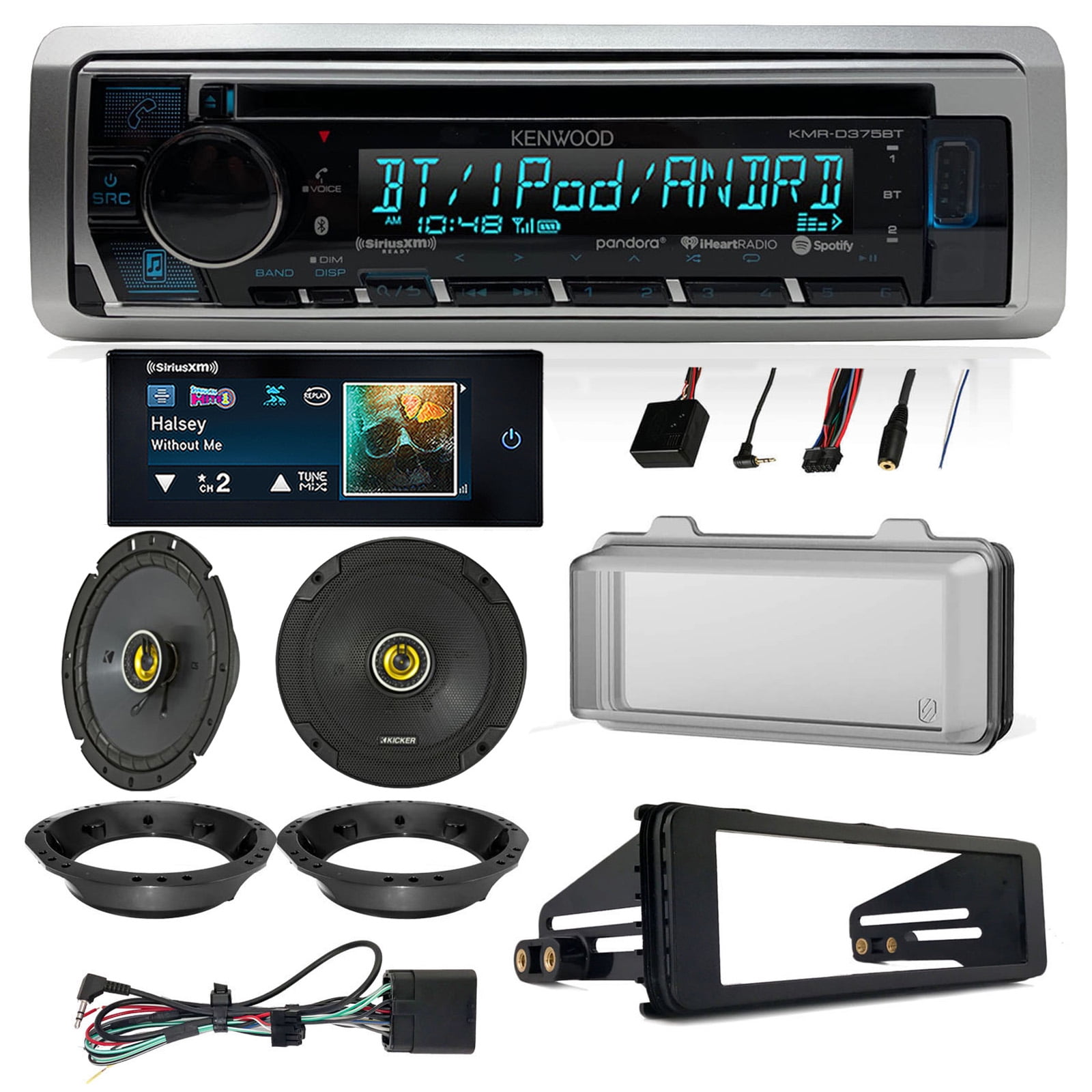 96-2013 HARLEY STEREO RADIO INSTALL ADAPTER DASH KIT FLHT FLHX FLHTC +2 ...