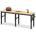 96'' Adjustable Workbench, 2500 LBS Load Capacity Heavy Duty ...