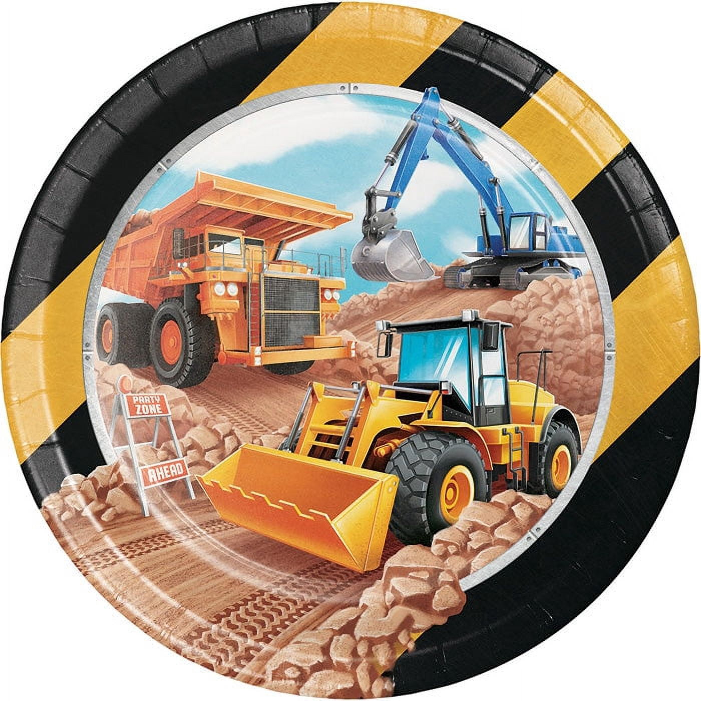 96 Count Bulk Pack Big Dig Construction Dinner Plates - Walmart.com