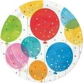96 Count Bulk Pack Birthday Confetti Balloons Dessert Plates - Walmart.com