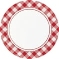 96 Count Bulk Pack Classic Gingham Dinner Plate - Walmart.com