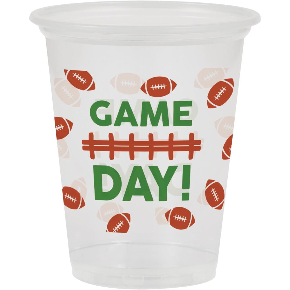 96 Count Bulk Pack Football Plastic Cup 16 oz - Walmart.com