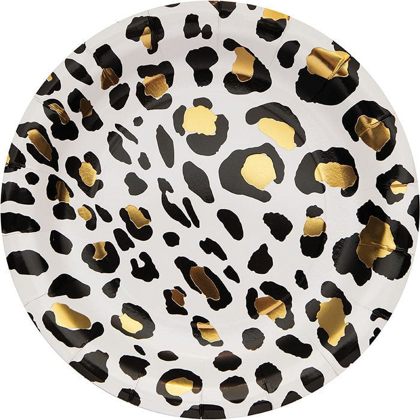 96 Count Bulk Pack Leopard Dinner Plates - Walmart.com