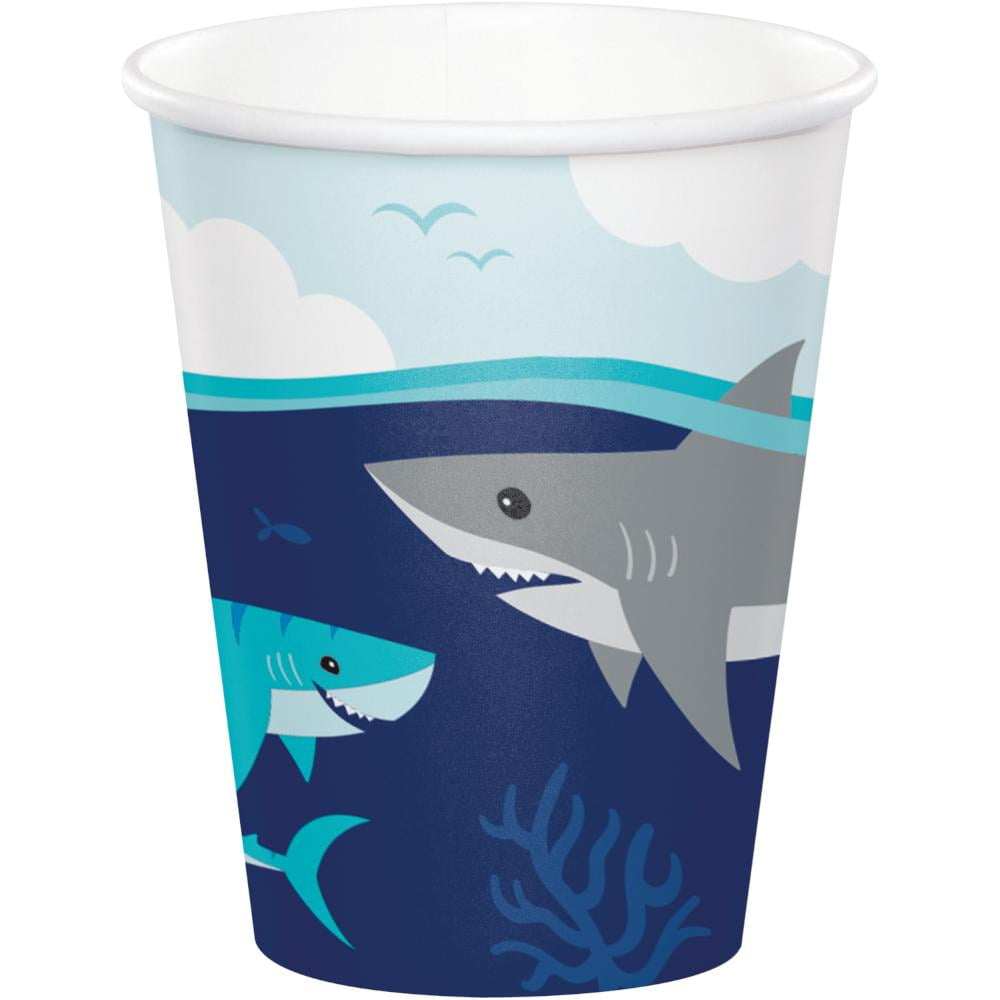 96 Count Bulk Pack Shark Party Paper Cups - Walmart.com