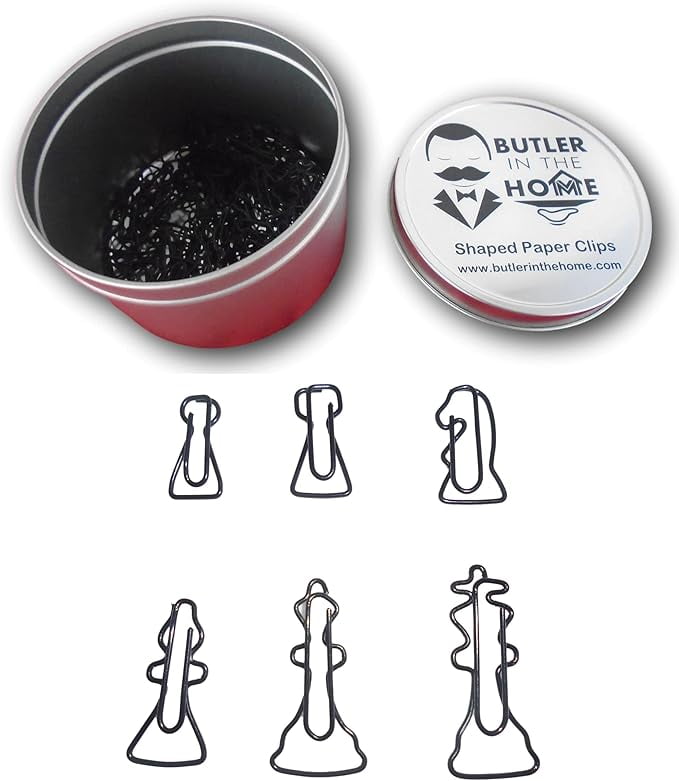 96 Count Chess Pieces Shaped Paper Clips (16 per shape) Great for Paper ...