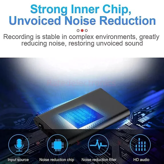 96 Hours Digital Voice Activated Audio Recorder Hidden Mini Audio MP3 ...