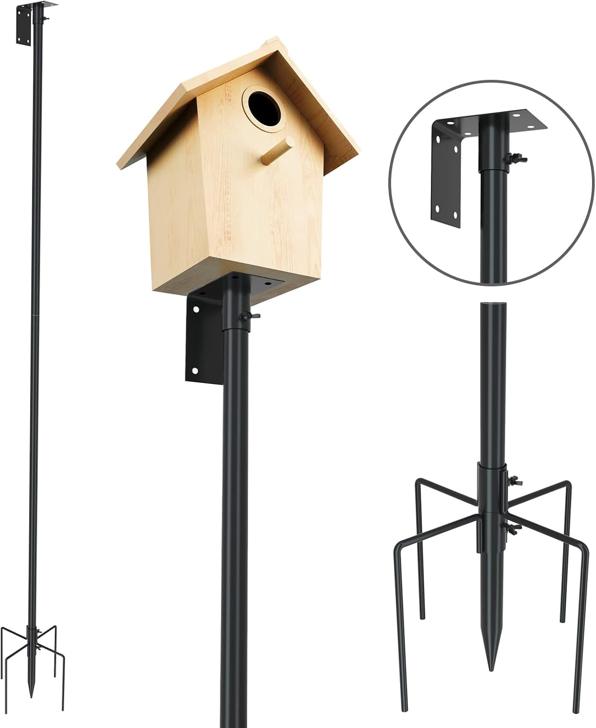 96 Inch Bird House Pole Mount Kit - Adjustable Hummingbird Bird Feeder ...