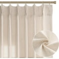 96 Inch Linen Curtains 2 Panel Set Pinch Pleated Light Filtering ...