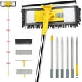 96" Long Handle Window Wall Cleaner Tool with Extension Pole,2 in 1 Lar ...