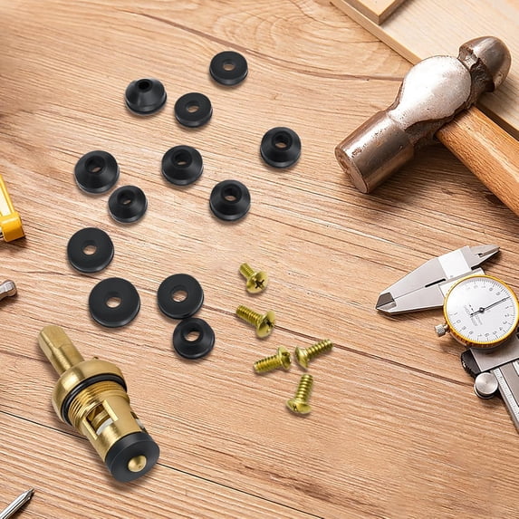 96 PCS Faucet Washers Assorted Kit with Brass Bibb Screws Assortment ...