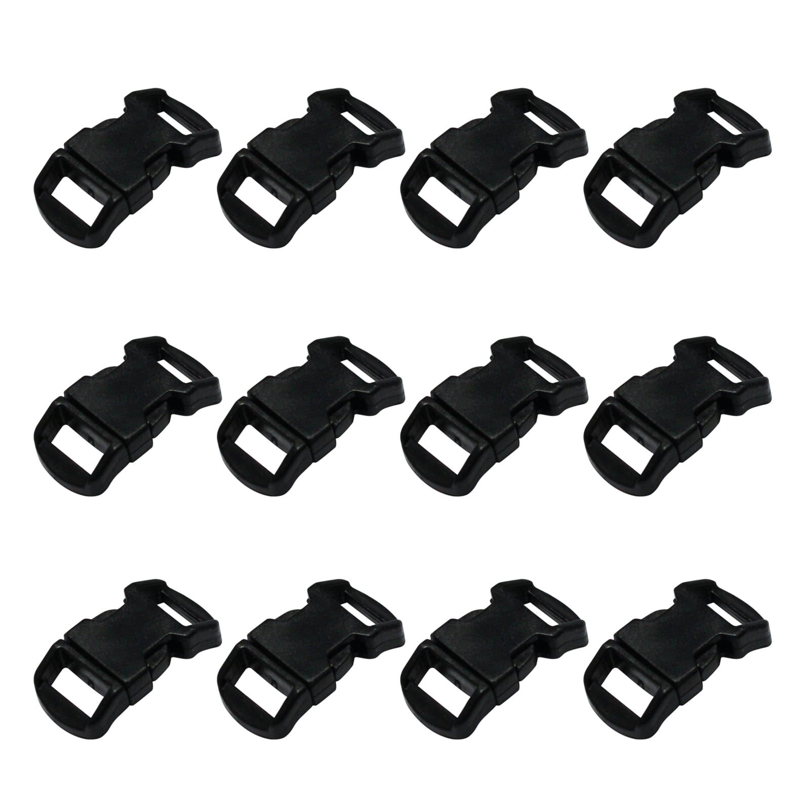 (96 Pack) ASR Outdoor Paracord Bracelet Buckle Set Black 15mm .5 Inch ...