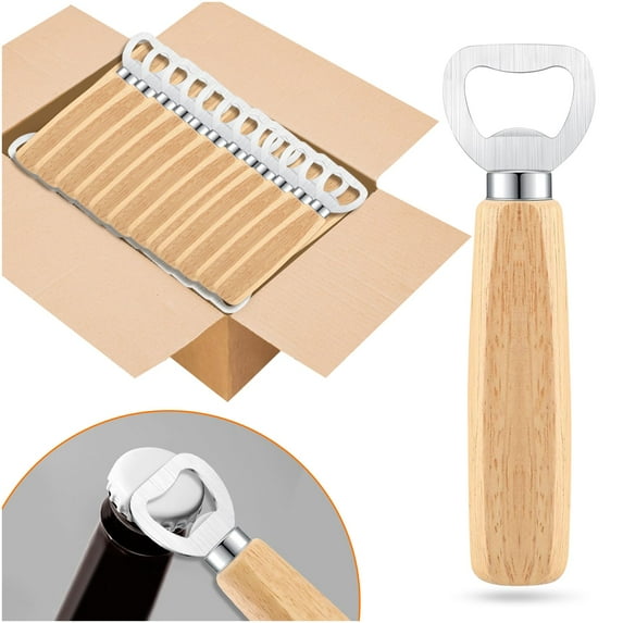 96 Pack Bottle openers Beer Opener with Wooden Handle for engraving ...