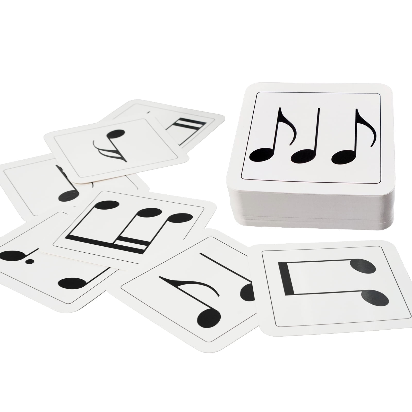 96-Pack Music Staff Notation Cards, Laminated 6-Inch Square, 24 Rhythm ...