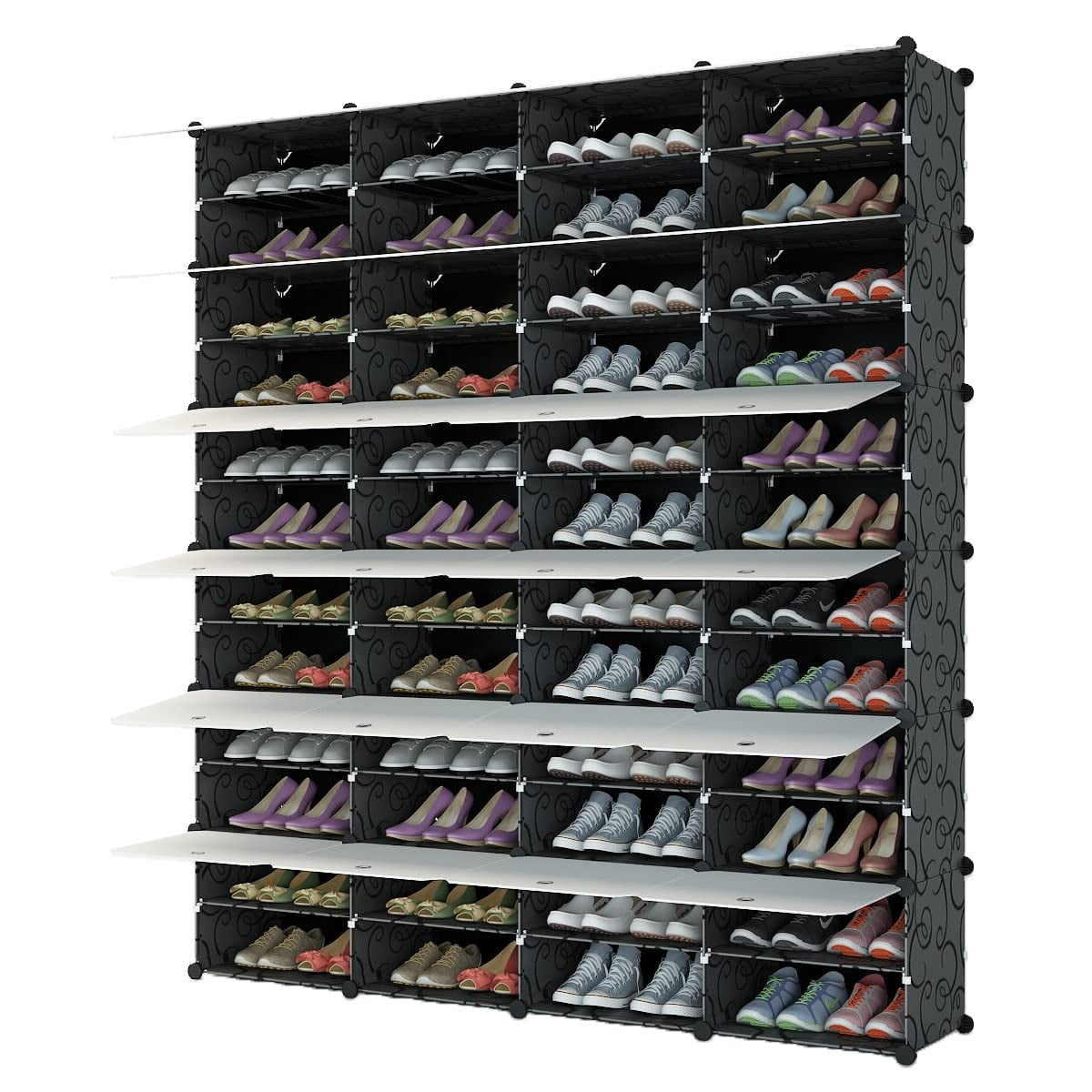 96 Pairs Shoe Rack Organizer Shoe Organizer Expandable Shoe Storage ...