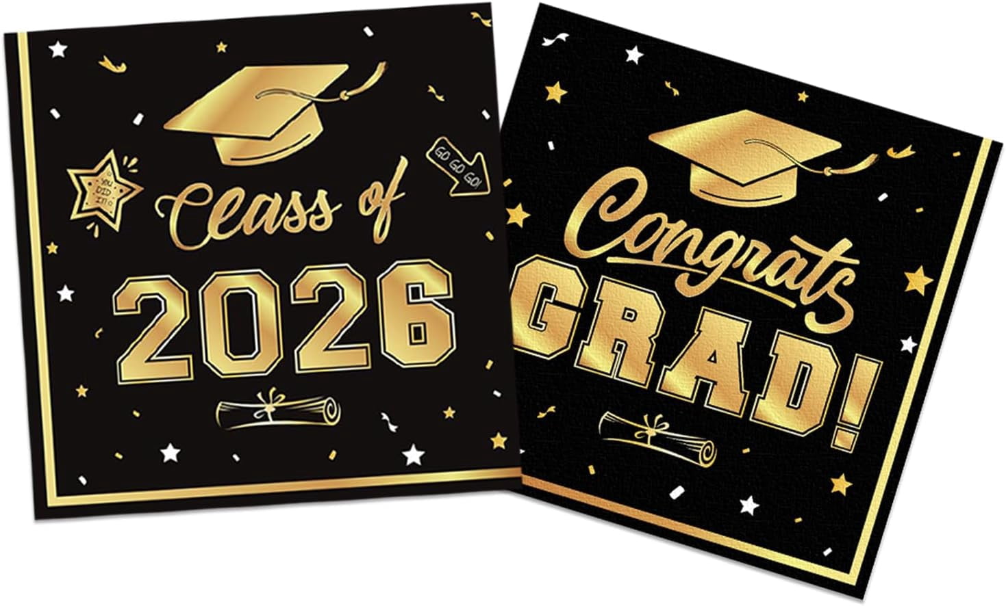 96 Pcs Graduation Party Napkins Disposable Paper Napkins for College ...