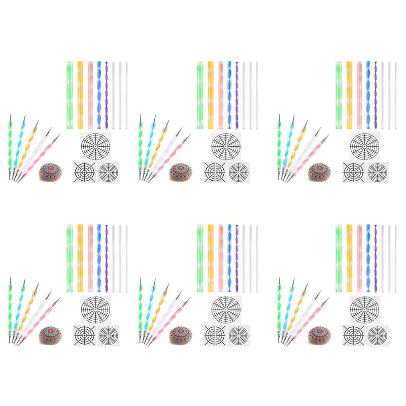 96 Pcs Mandala Dotting Tools for Painting Rocks Mandala Stencils Kit ...