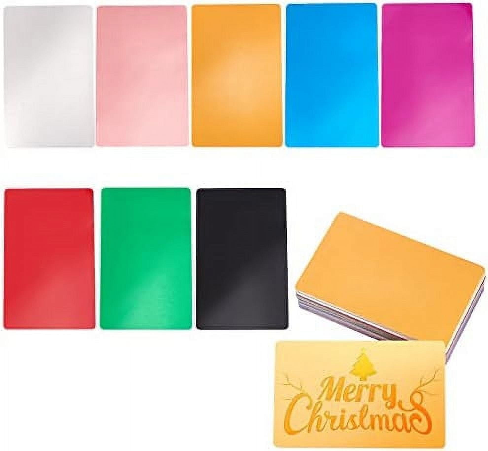 96 Pcs Metal Business Card 8 Colors 3.39“x2.13" Aluminum Blanks Name ...