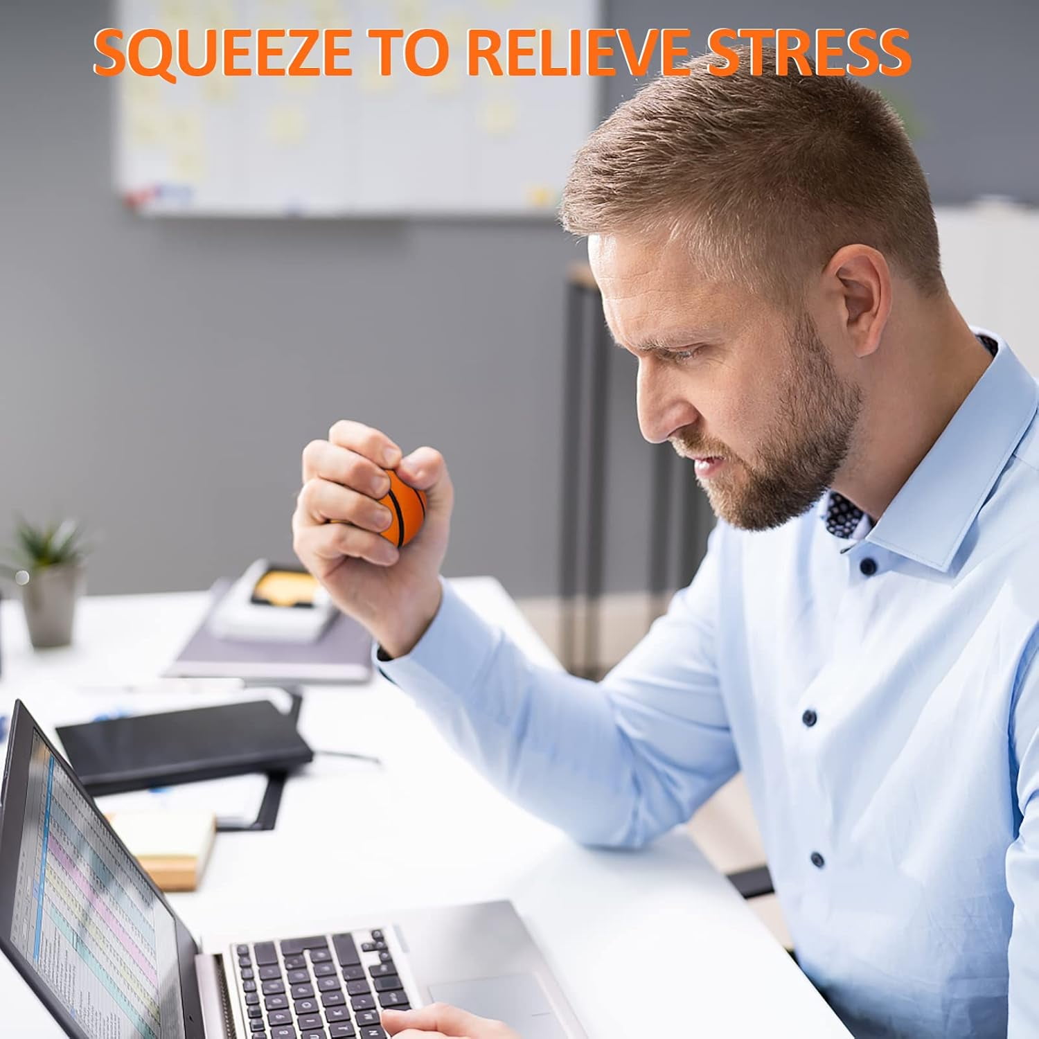 96 Pcs Mini Basketball Stress Balls 2'' Foam Squeeze Balls for Kids ...