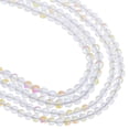 96 Pcs Moonstone Round Beads 8mm Reflecting Lights White Aurora Beads ...