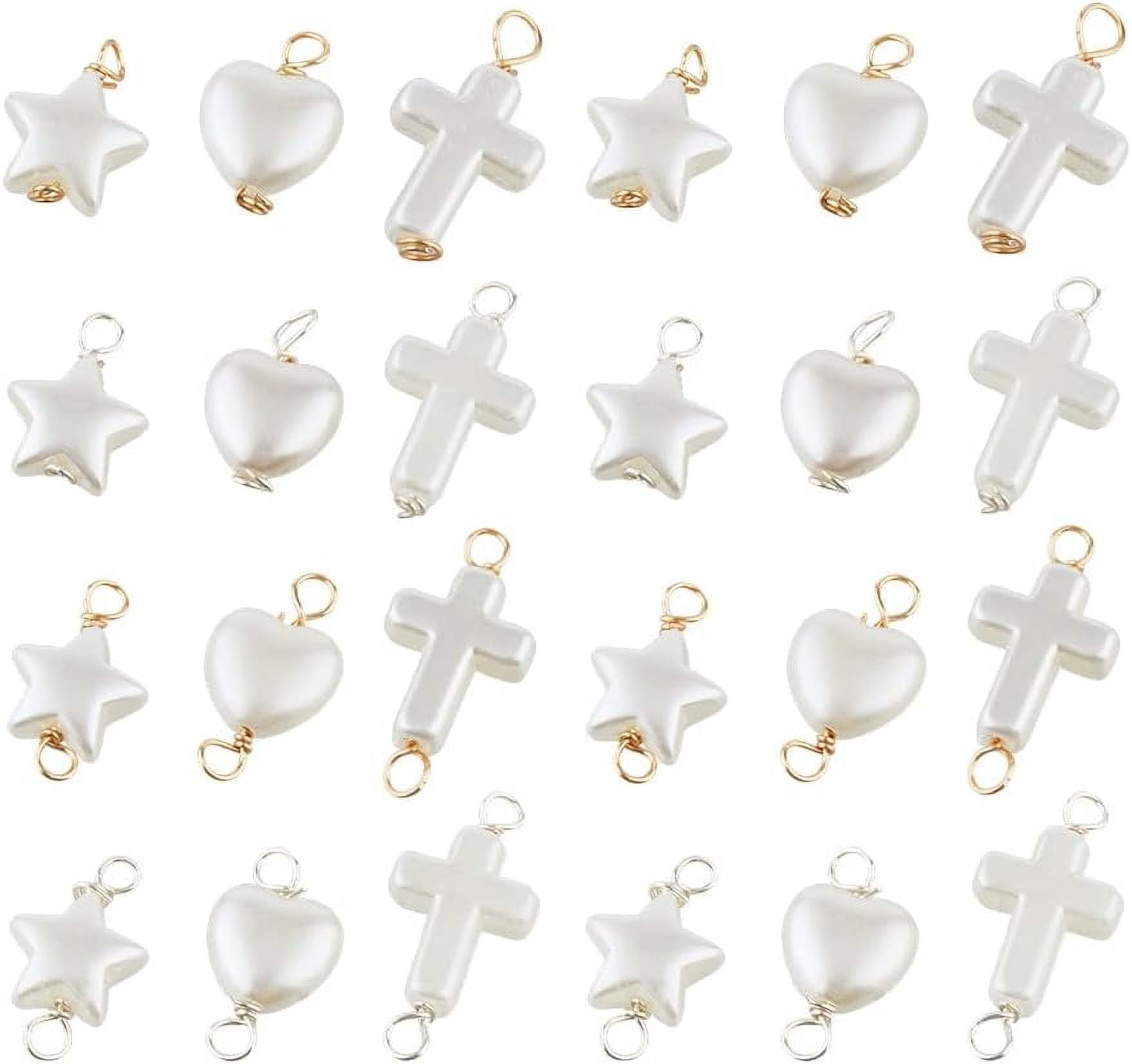 96 Pcs Pearl Pendant Connectors 12Styles Freshwater Pearls for Jewelry ...