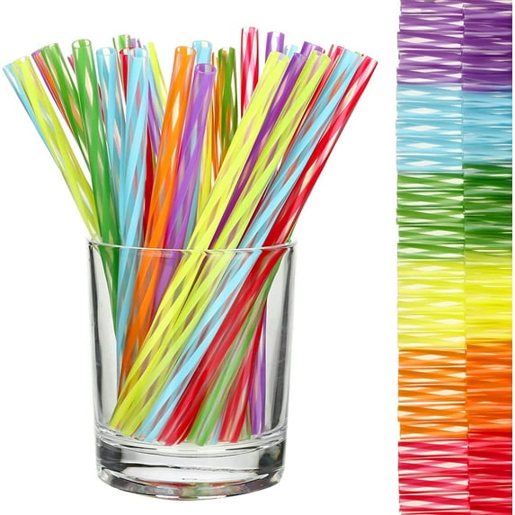 96 Pcs Plastic Reusable Straws 6 Inches Short Assorted Color Plastic ...