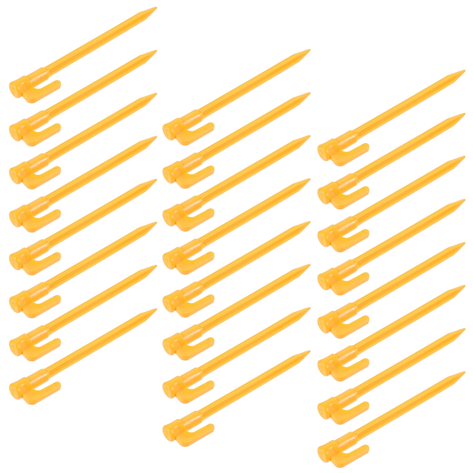 96 Pcs Plastic Tent Stakes Ground Nail Beach Outdoor Peg Camping Tents ...