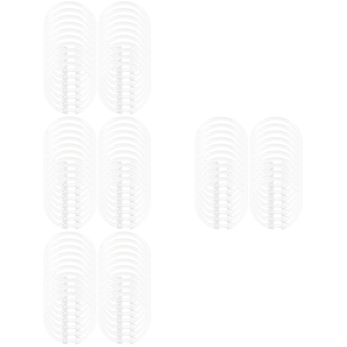 96 Pcs Shower Curtain Hook Curtain Hooks Circular Curtain Rod Rings ...