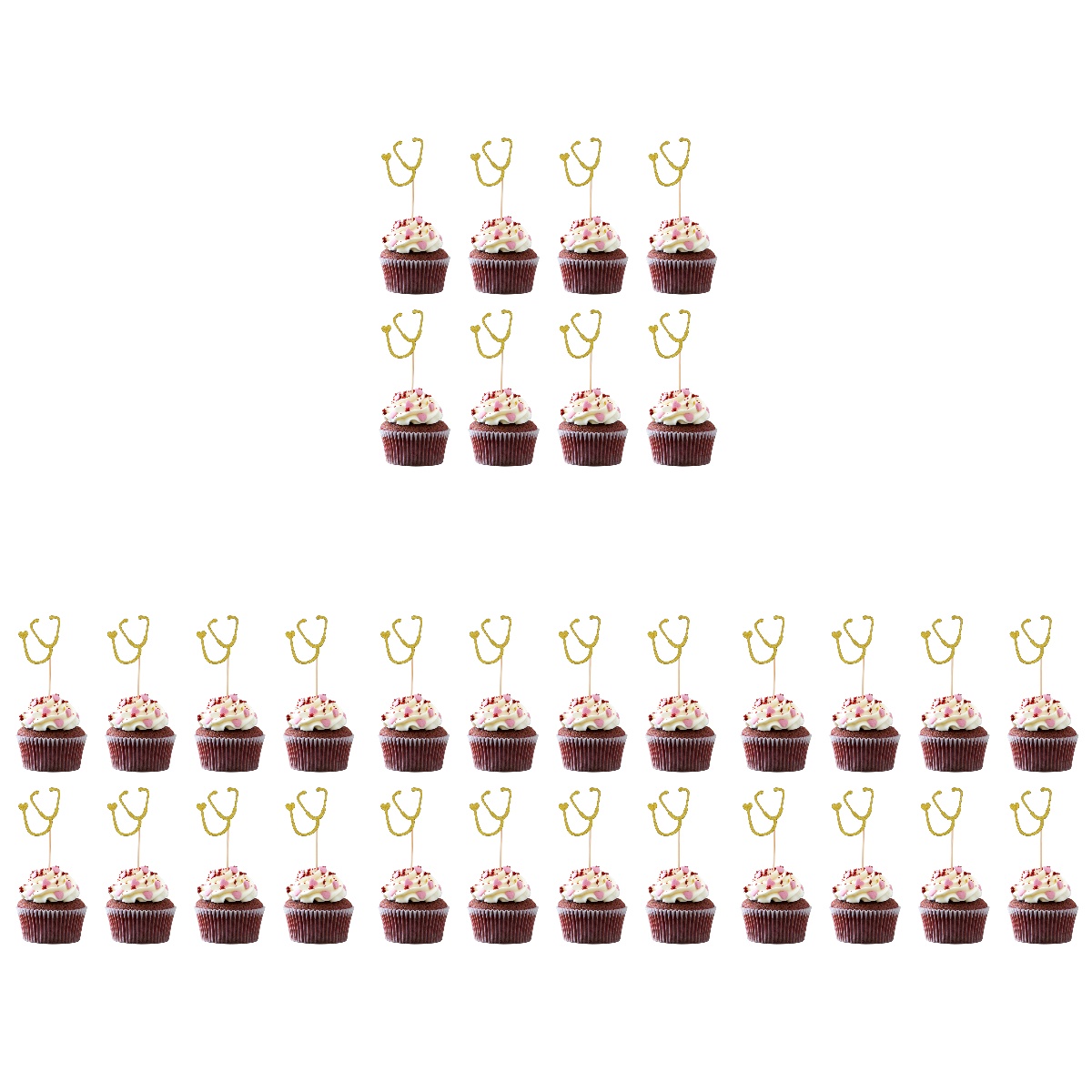 96 Pcs Stethoscope Topper Cake Decorations Nursing Stethoscopes for ...