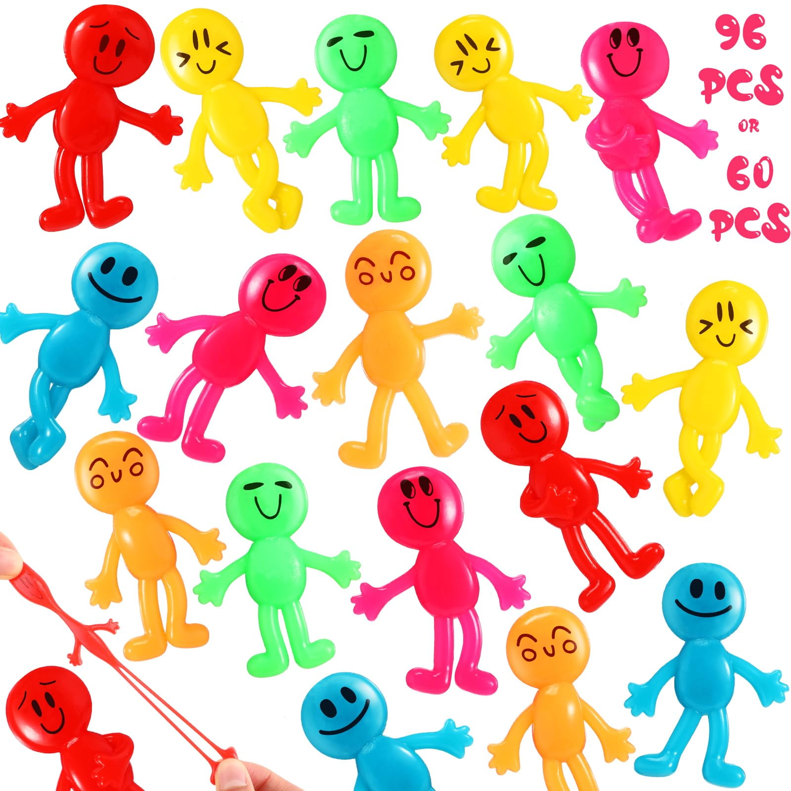 96 Pcs Stretchy Bendable Man, Treasure Box Toys Classroom, Stretchable ...
