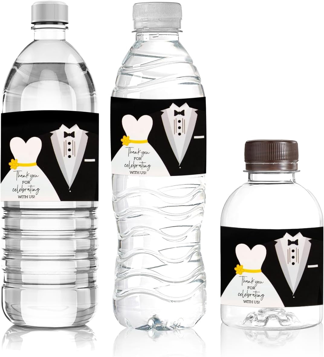 96 Pcs Wedding Wine Bottle Labels, Personalized Water Champagne Soda ...