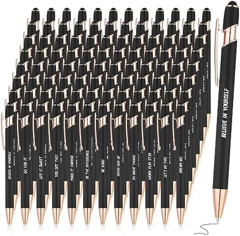96 Pcs Writing Pens Bulk Inspirational Motivational Ballpoint Pens with ...