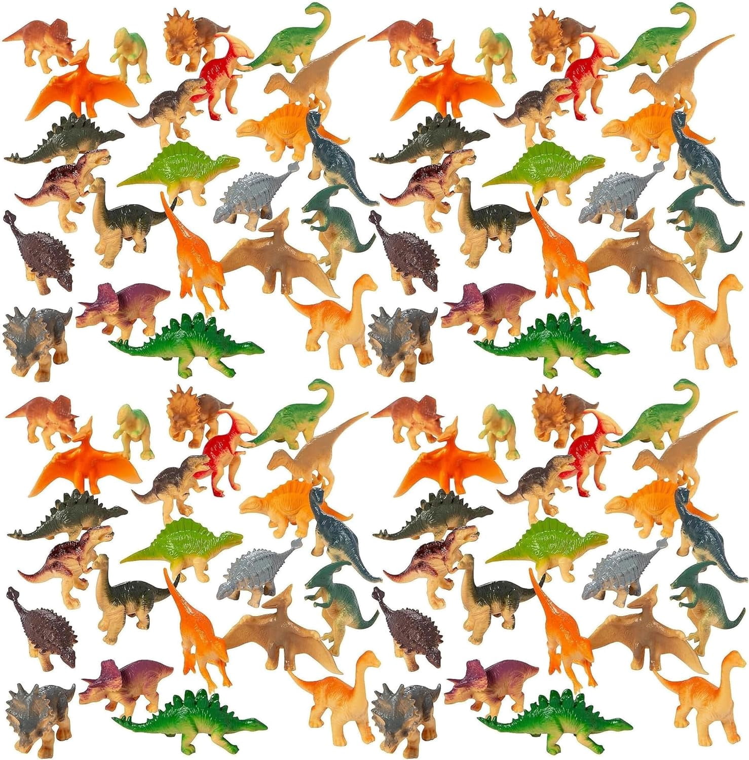 96-Piece Mini Dinosaur Toy (2.5") for Kids' Birthdays - Educational ...