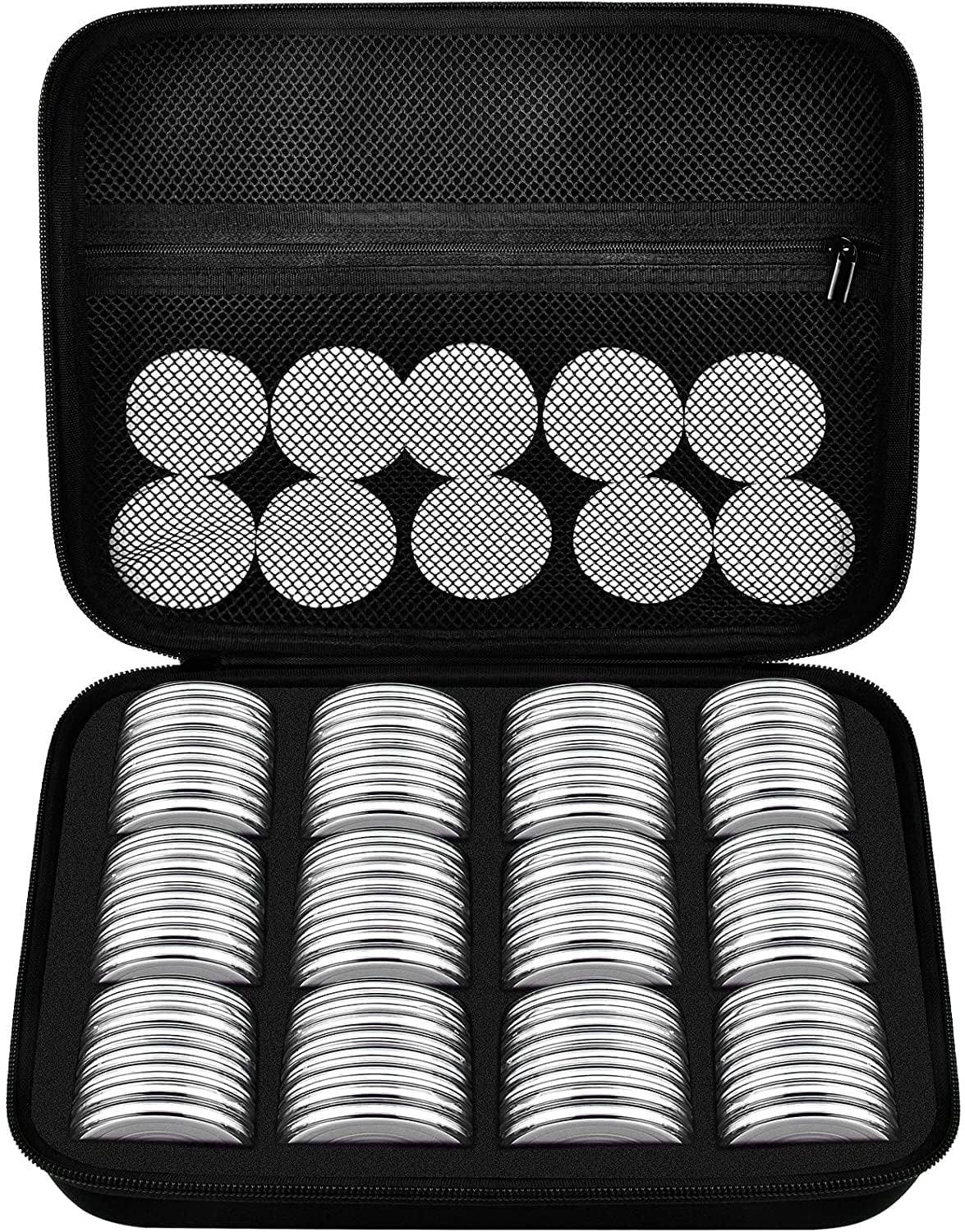 Walmart 96pc 46mm Coin Capsules with Foam Gasket, Plastic Storage ...