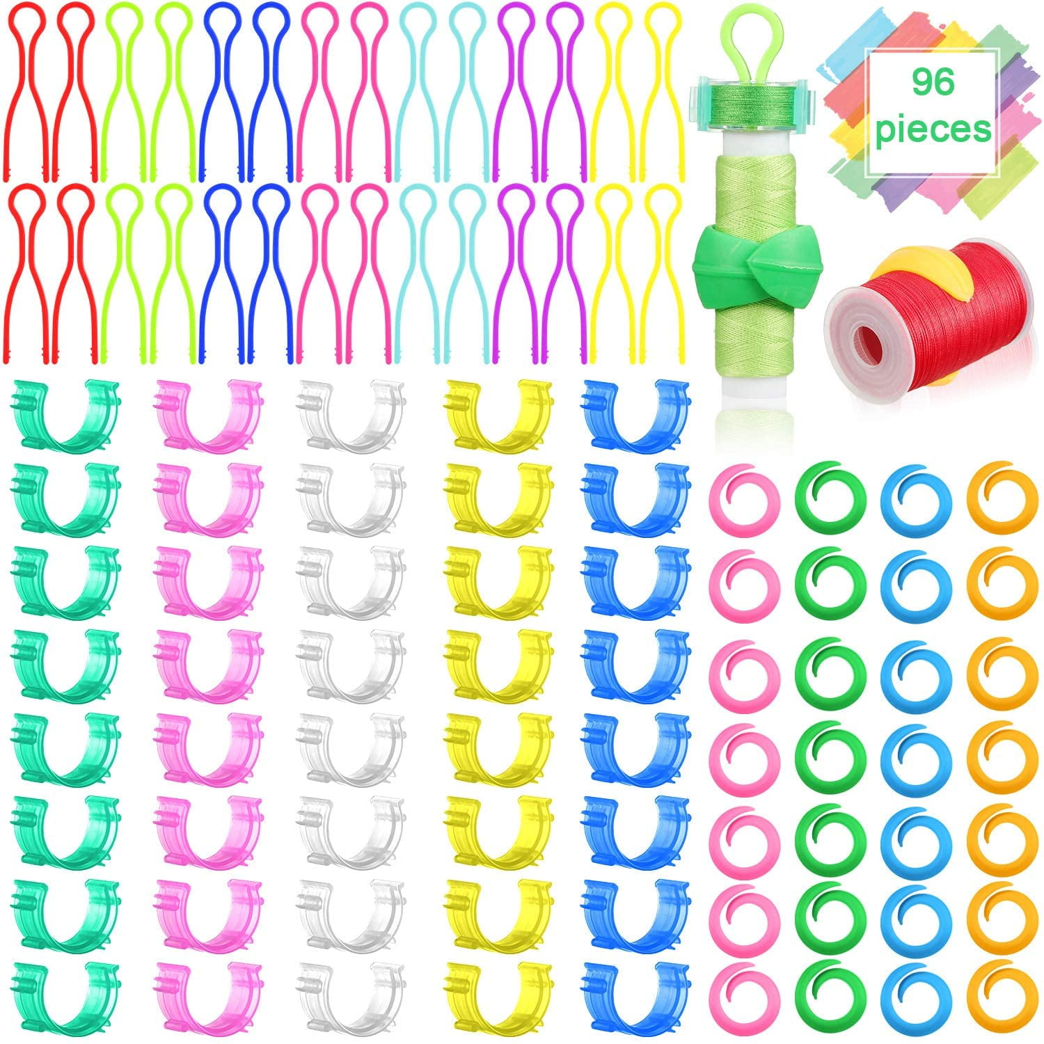 96 Pieces Bobbin Thread Buddies Include 40 Pieces Bobbin Clips Holder ...