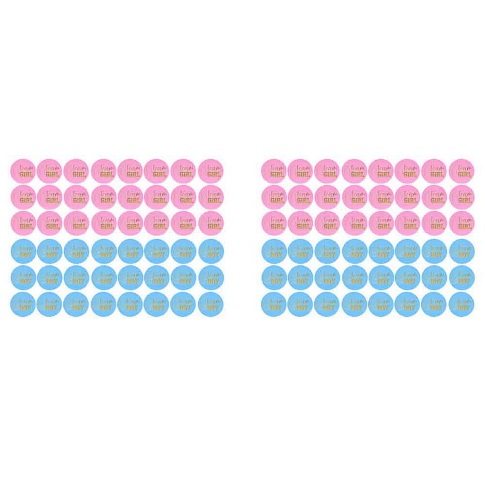 96 Pieces Gender Reveal Stickers Games Team Boy & Girl Perfect Party ...