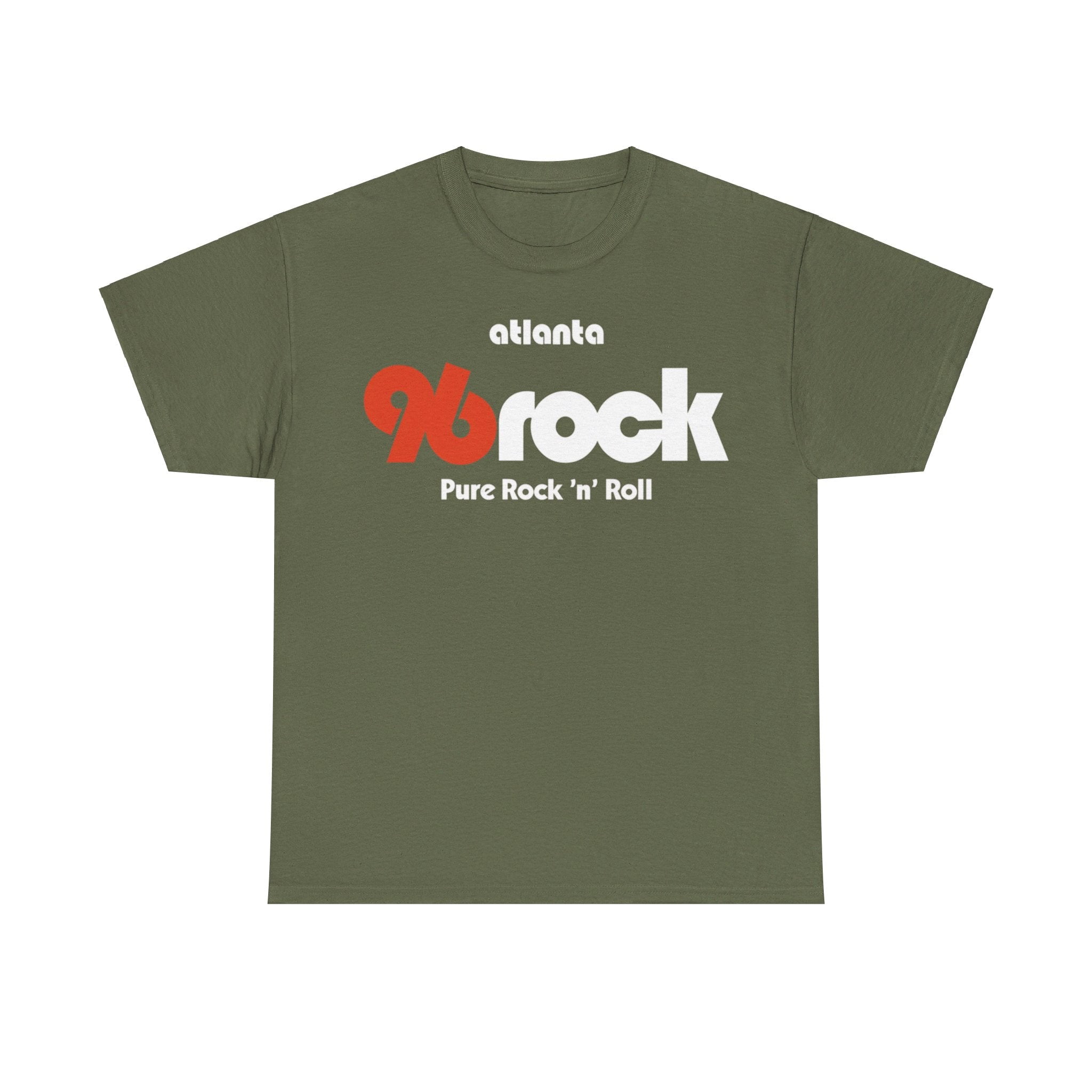 96 Rock Atlanta Georgia Radio Station Music T-shirt (MilitaryGreen, 5XL ...