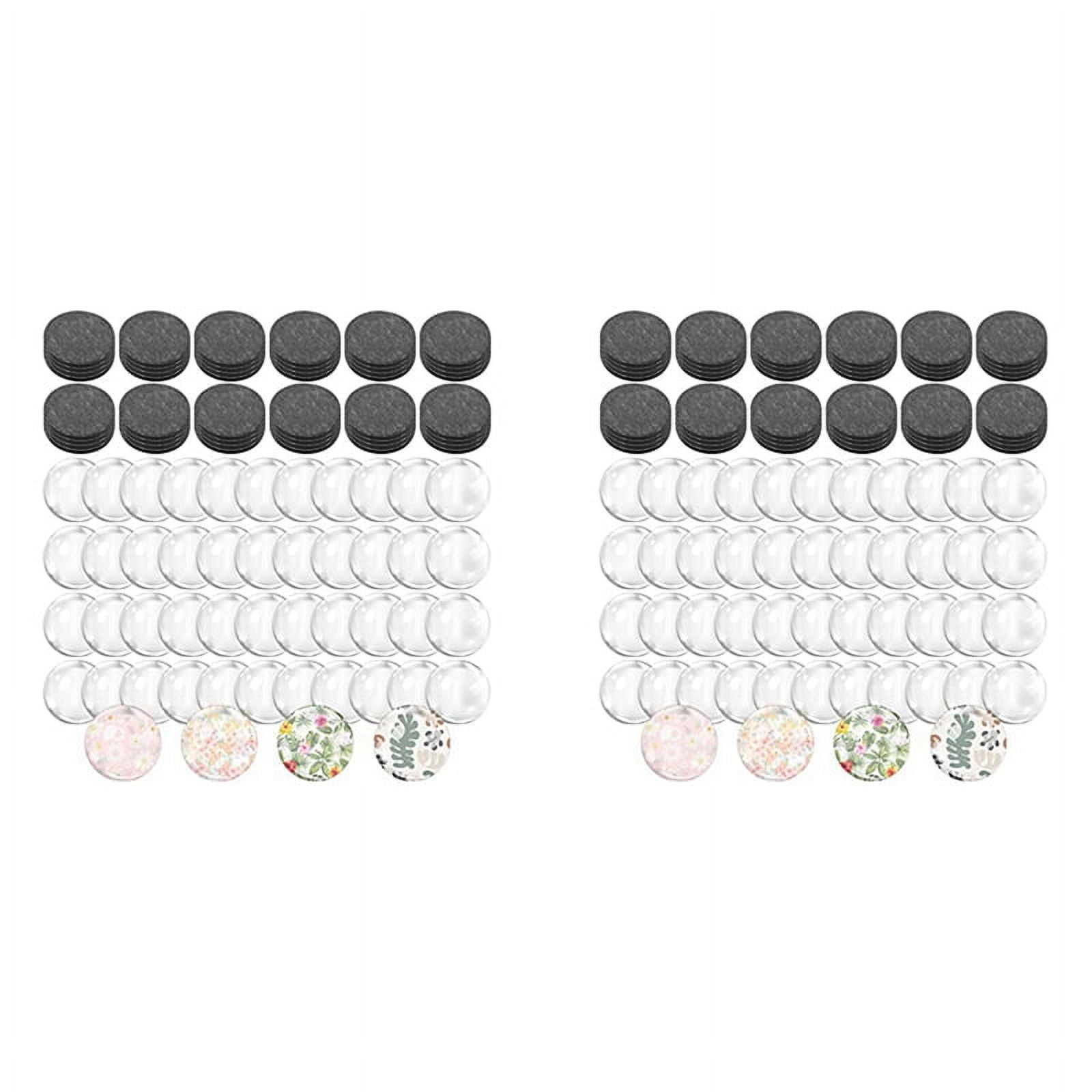 96 Sets Craft Fridge Magnet Glass Ceramic Magnet with Adhesive Backing ...